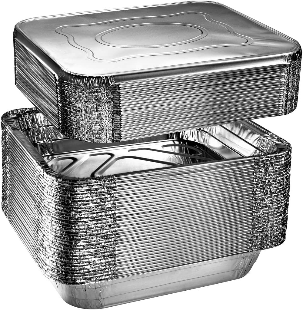 Aluminum Pans with Lids 9x13 Disposable Foil Pans with Lids | Half Size ...