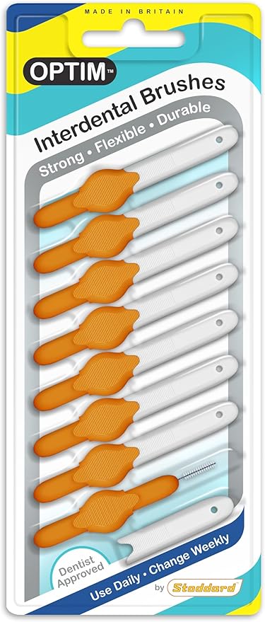 Stoddard Icon Optim Soft Interdental Brushes XXX Fine -2.0mm Orange - 8 Brush Pack by Stoddard ...