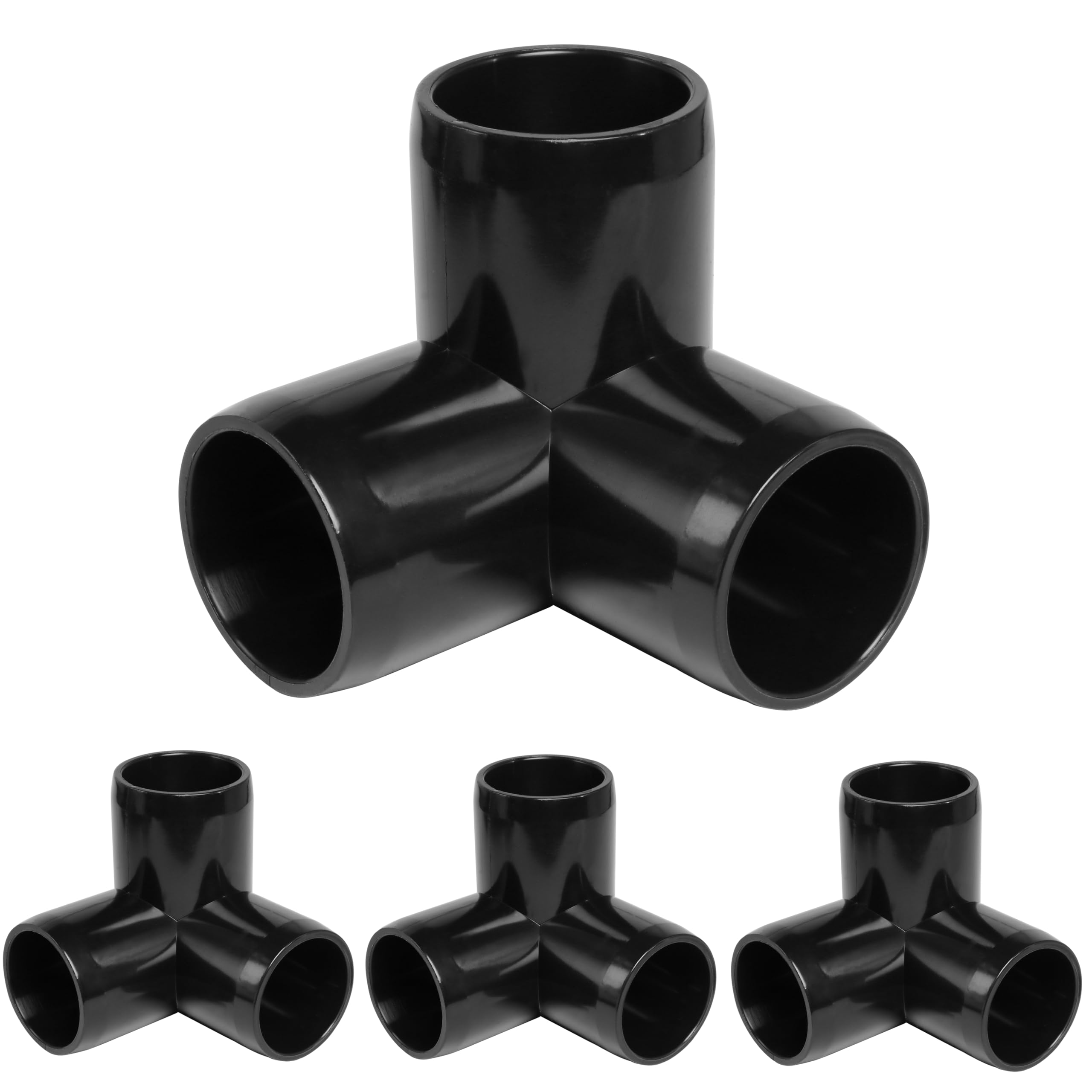 Amazon.com: Zernmiarder 3 Way PVC Pipe Fittings 1 Inch, Black PVC Elbow ...