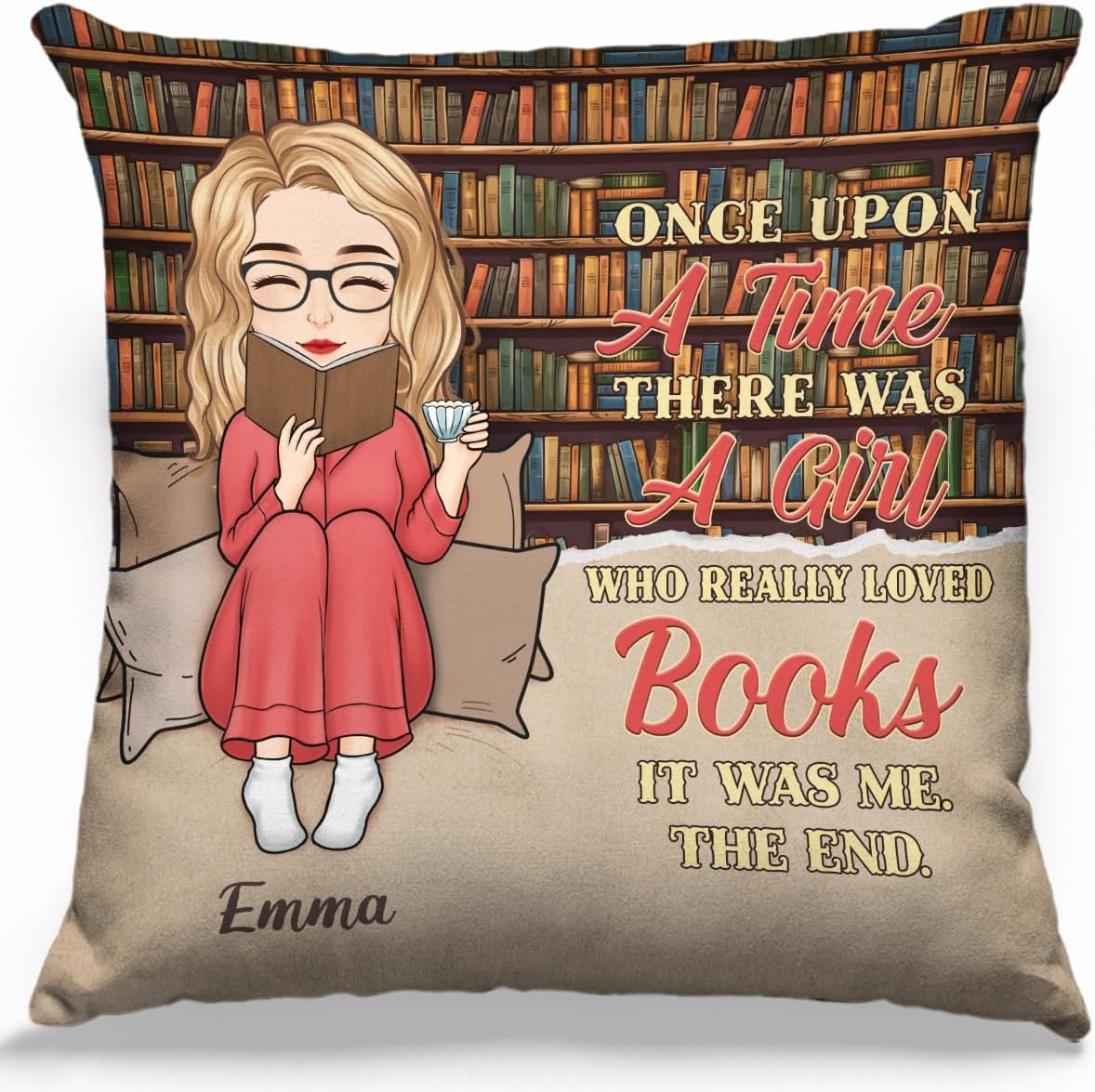Amazon.com: Pawfect House Just A Girl Who Loves Books, Personalized ...