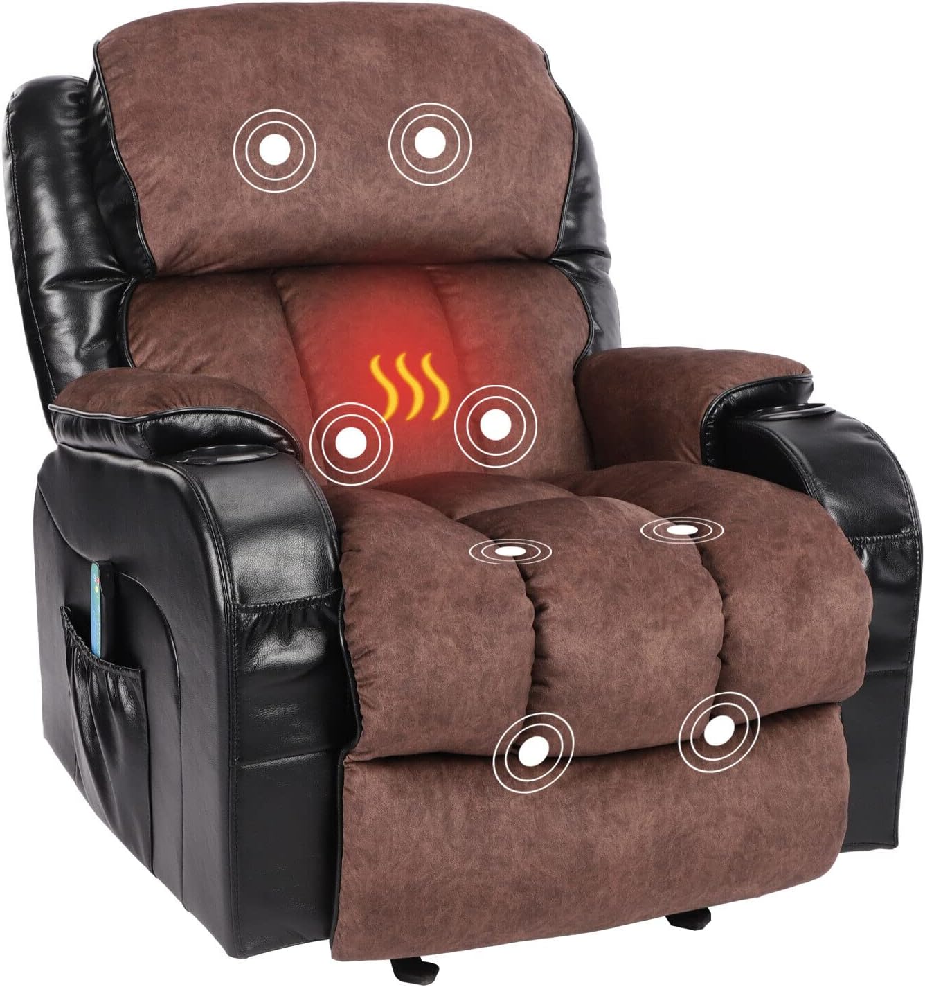 Amazon.com: Revada Soft Recliner Chair Cup Holder USB Charger Massage ...