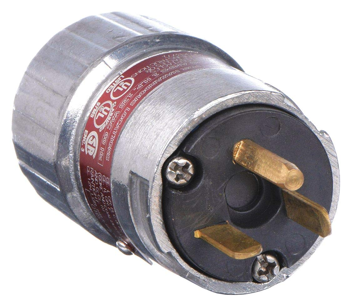 Hubbell KILLARK Plug, voltaje de 120 V, 20 amperios, número de polos: 2 ...