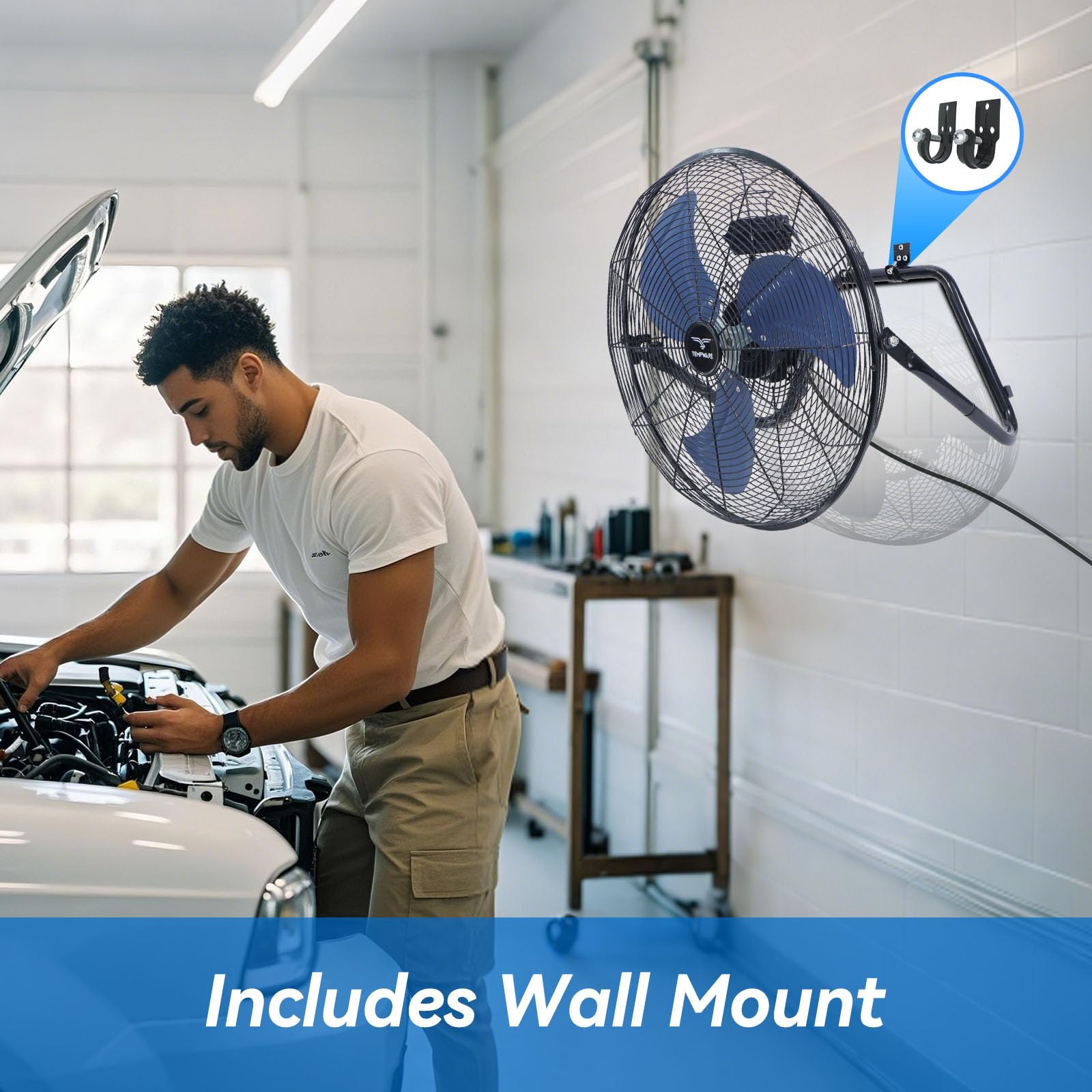 Snapklik.com : TEMPWARE 20 Inch High Velocity Industrial Floor Fan, 3 ...