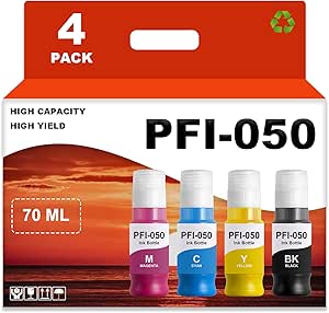 Amazon.com: High Capacity PFI050 PFI-050 Ink Refill 70 ML Replacement ...