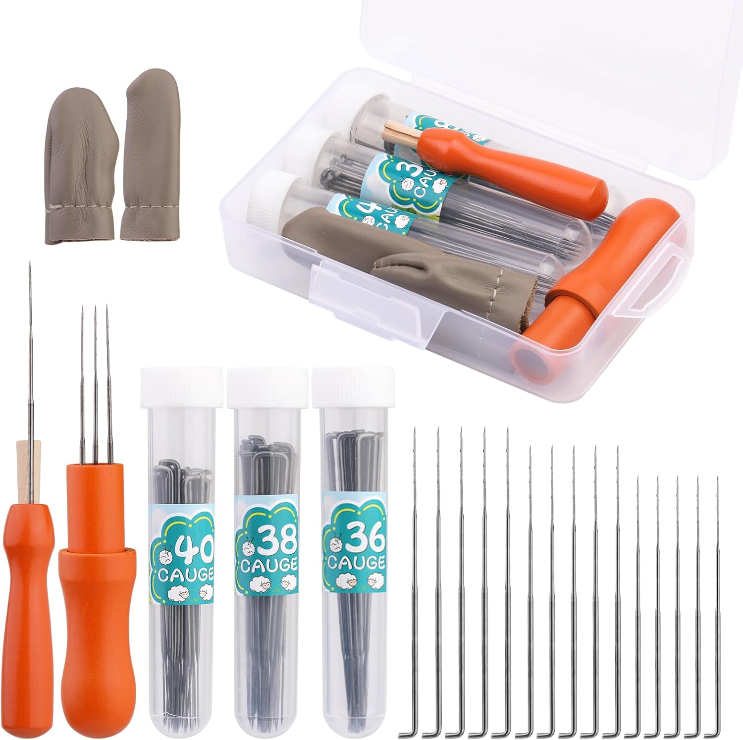 Amazon.com: Needles Felting Tools, 3 Sizes Wool Felting Needles with 2 ...