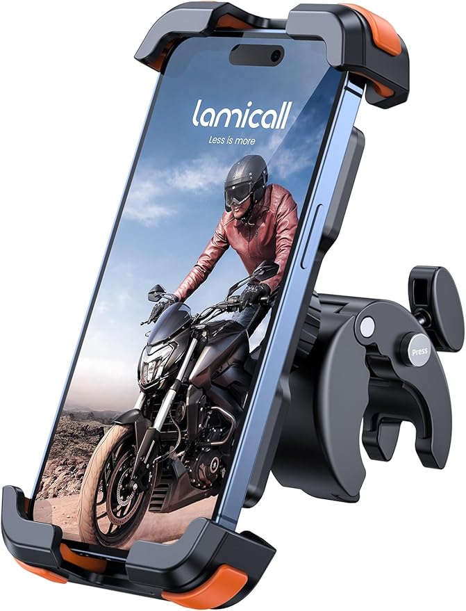 Amazon.com: Lamicall Motorcycle Phone Mount, Bike Phone Holder ...