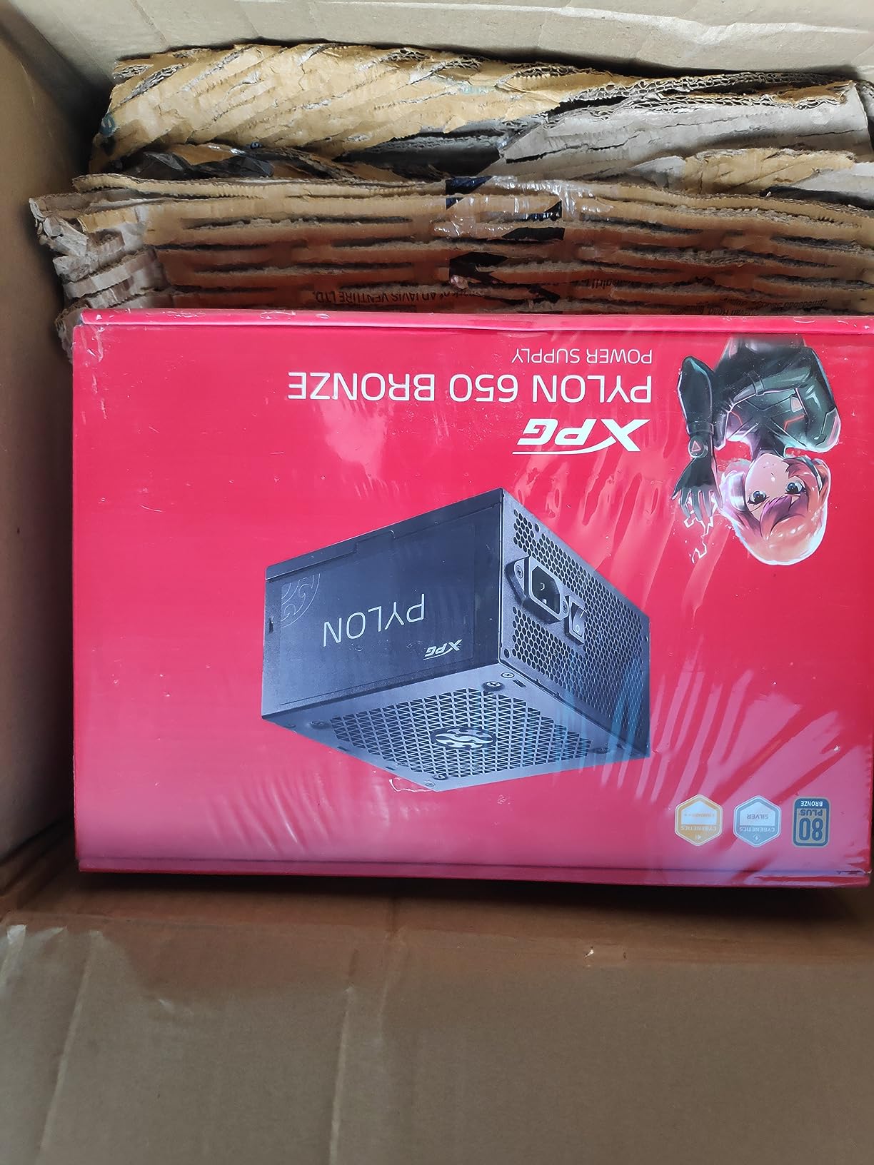 XPG Pylon 650B, 650 Watt, 80 Plus Bronze-Certified Power Supply/PSU for ...