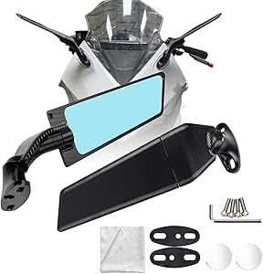 Amazon.com: XINGWU Motorcycle Stealth Mirrors Adjustable Rotating Rear ...