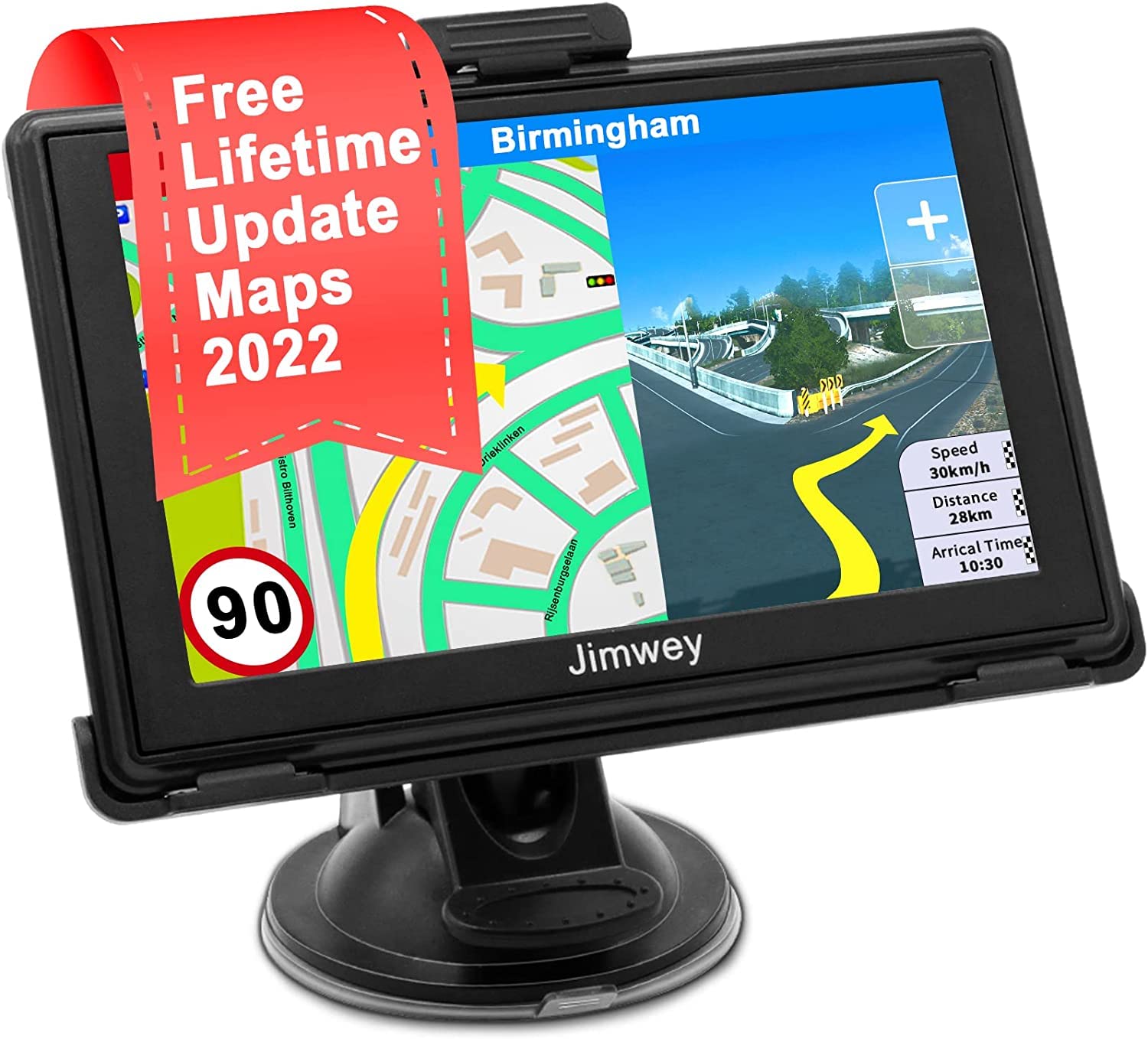 Buy SAT NAV 2023 UK Ireland Europe (Lifetime Free Update), Jimwey GPS ...