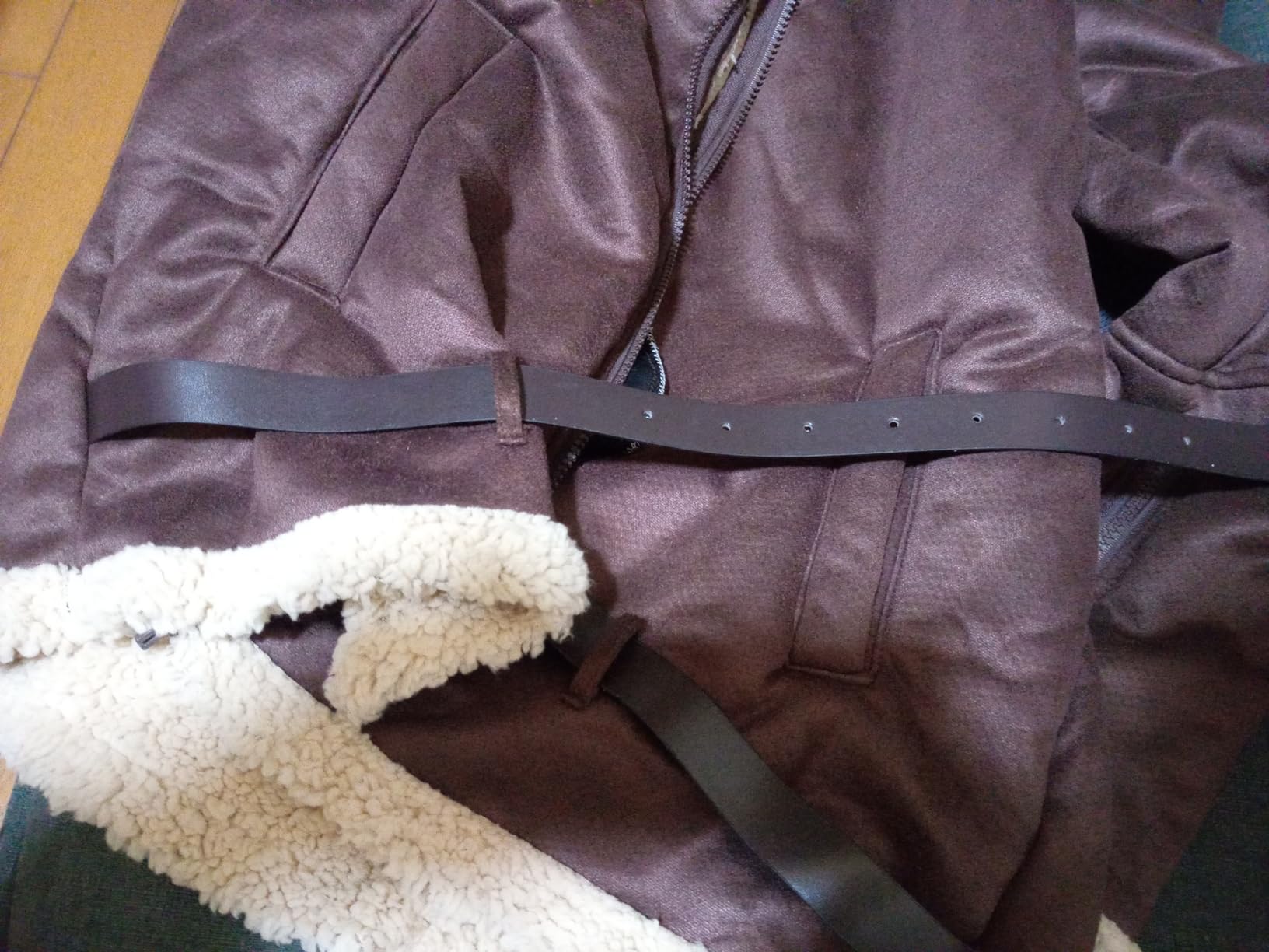 Amazon.co.jp: ASDFDG フェイクシャーリングメンズアビエーターボンバージャケットファーカラーラペルシェルパウォームウィンド ...