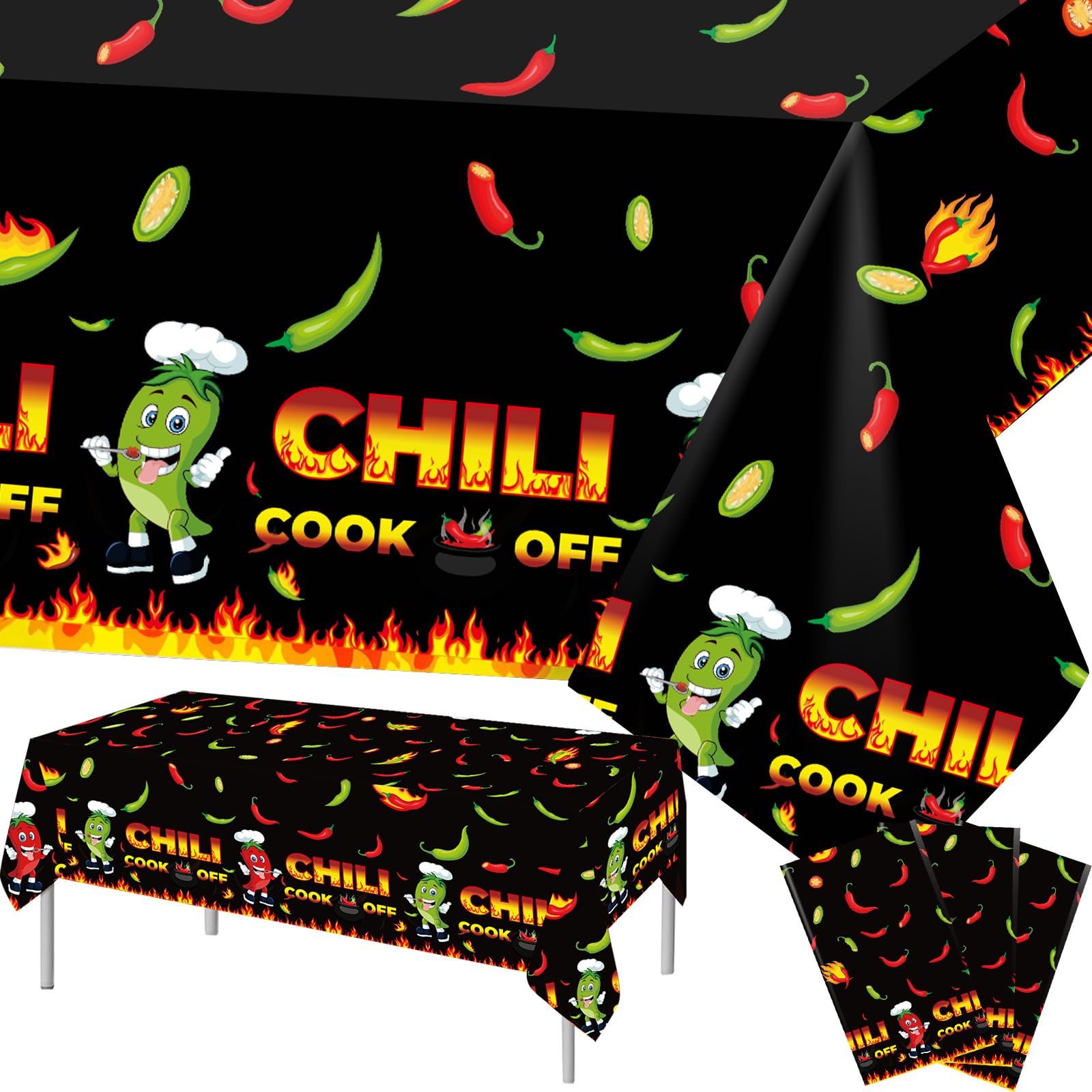 Amazon.com: Tkifoda 3 Pcs Chili Cook Off Decorations, Premium ...