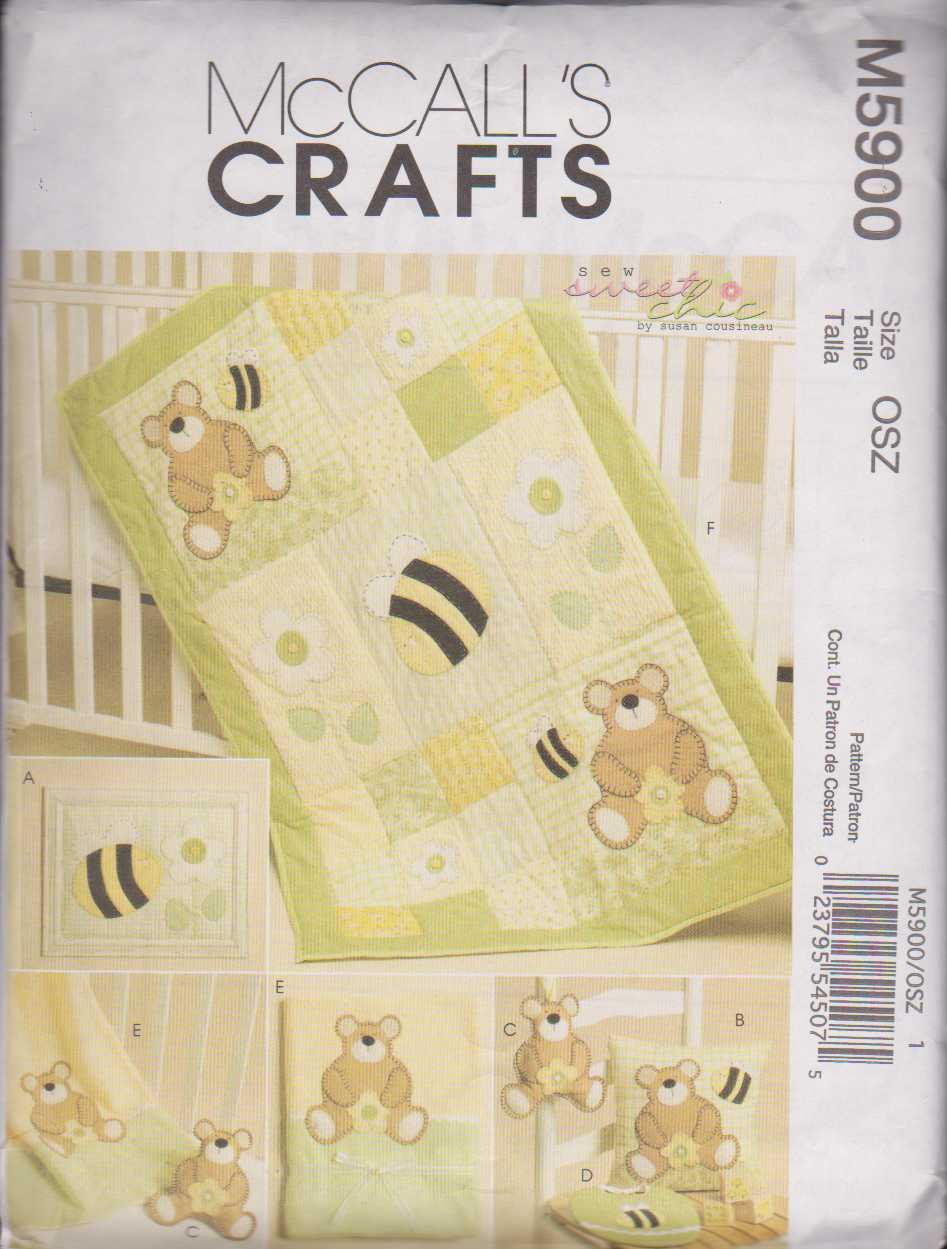 Amazon.com: McCall's Patterns M5900 Wall Hanging, Pillow, Toy, Bib ...