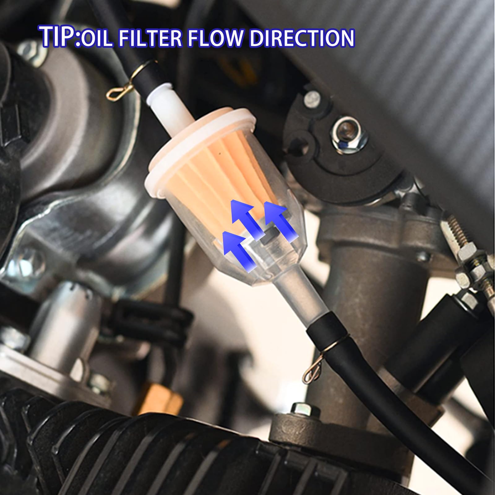 Snapklik.com : Tnisesm 10Pcs Gas Inline Fuel Filters 1/4 Inch X 5/16 Inch