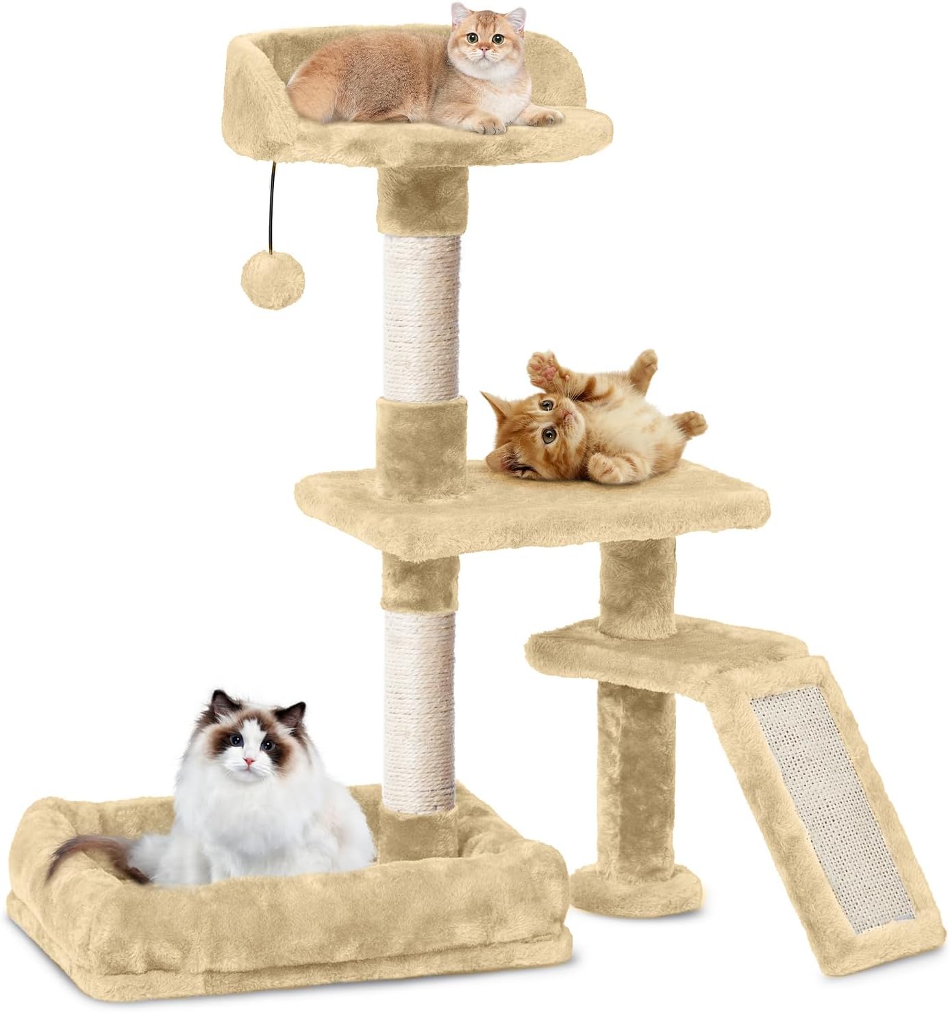 Amazon.com : Nineshi Cat Tree for Indoor Cats, 25 Inch Cat Tree with ...