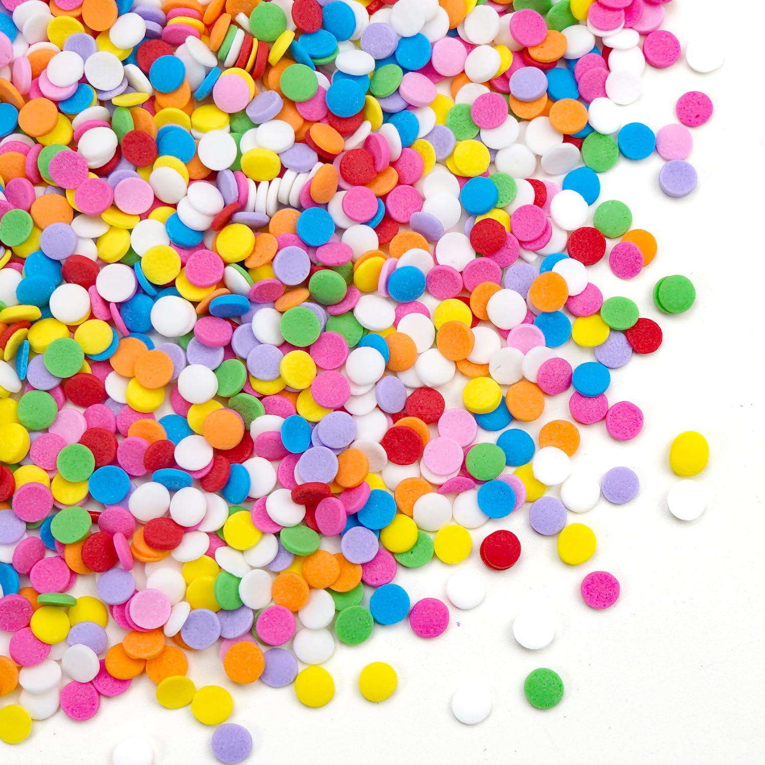 Amazon.com: Rainbow Round Sprinkles, Birthday Confetti Edible Cake ...