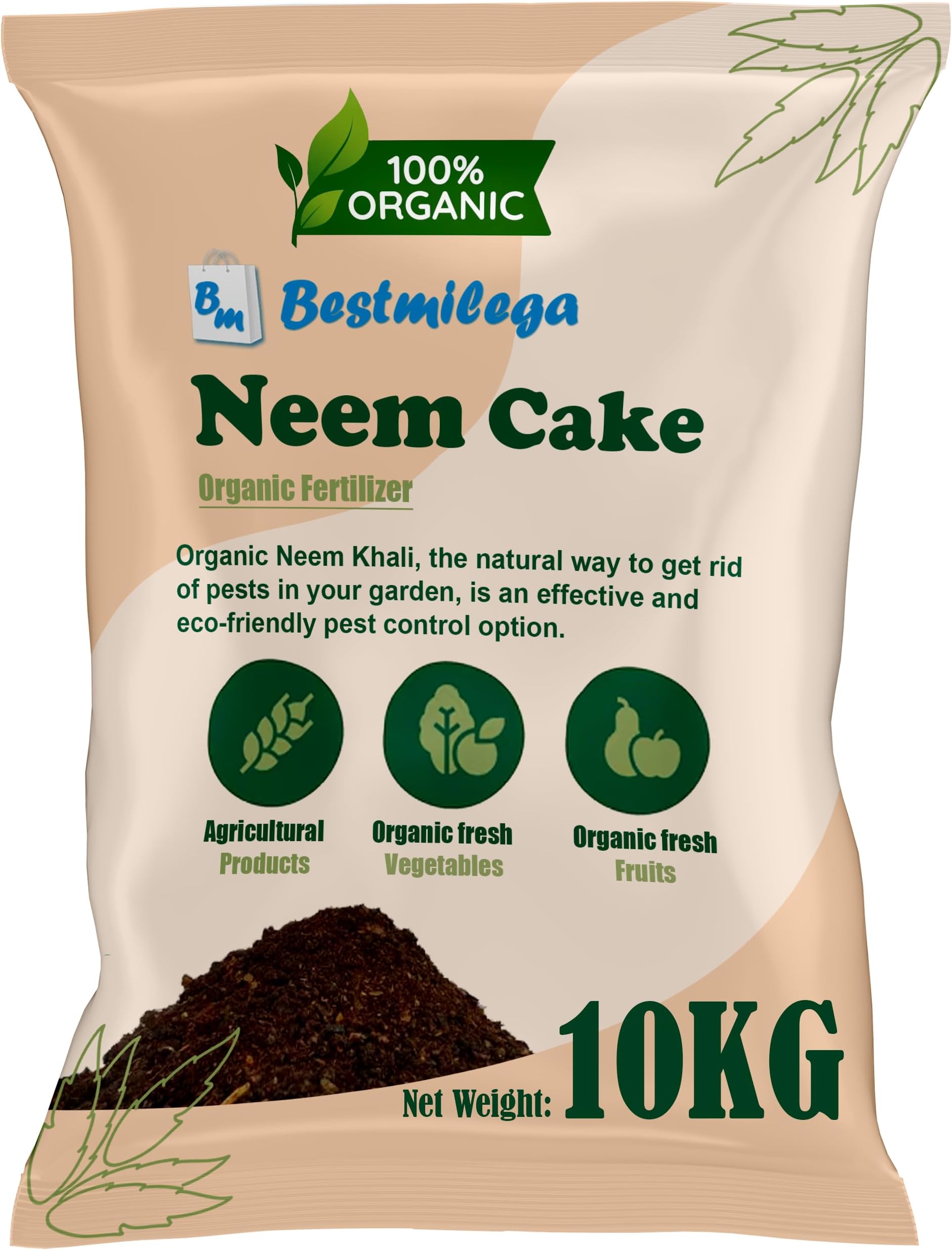 BEST MILEGA Neem Cake Powder/Neem Khali Organic Fertilizer and Pest ...