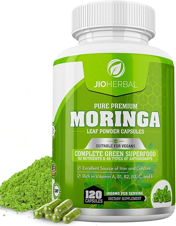 Amazon.com: Moringa Capsules | Moringa Leaf Powder Capsule, 100% ...