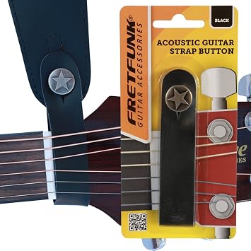 Amazon.com: Fretfunk Acoustic Guitar Strap Button (Black) : Musical ...