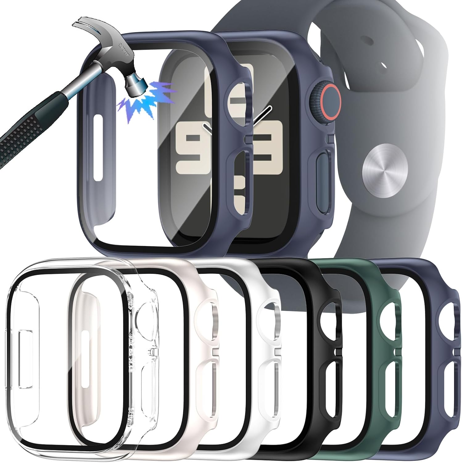 JDBLHM 6 Packs Case for 42mm Apple Watch Series 11(2025)/Series 10 with ...