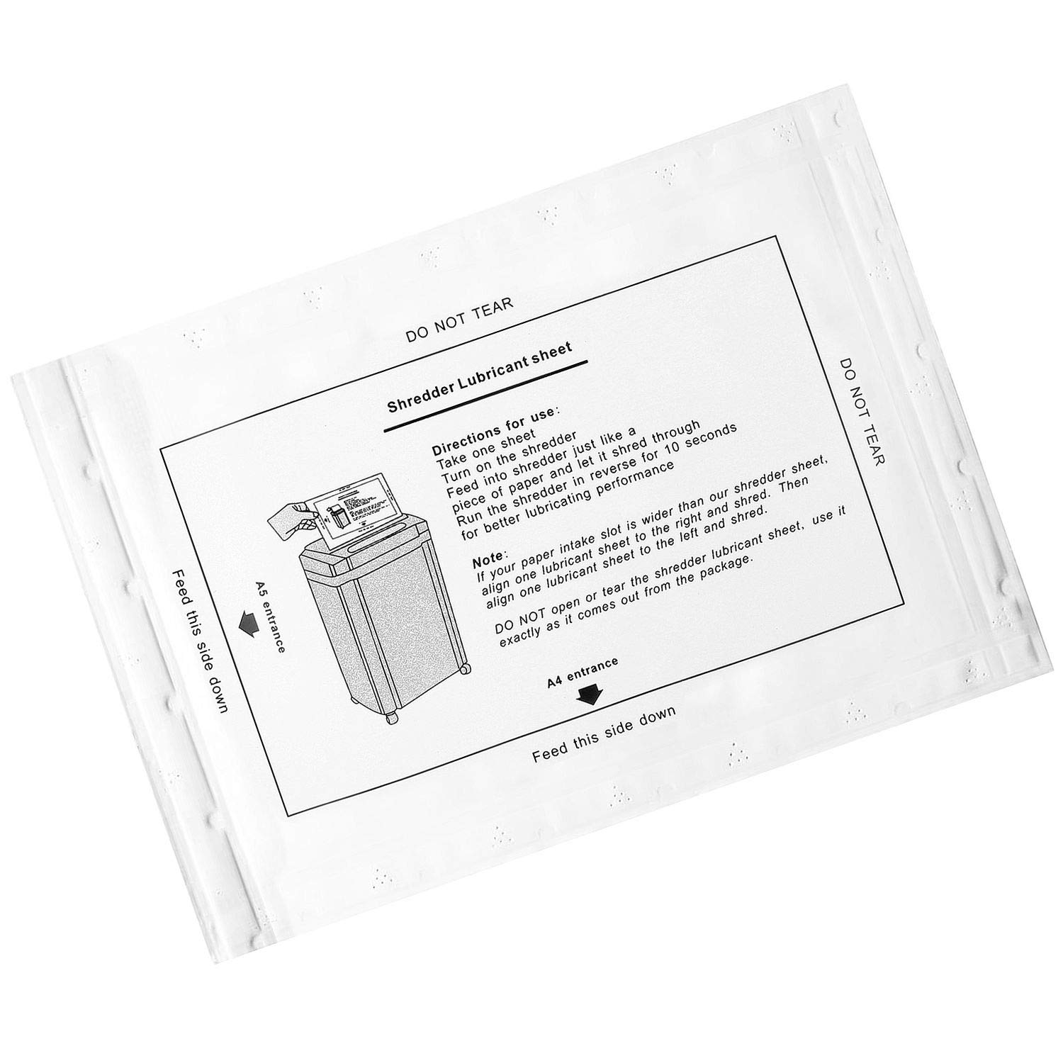 Snapklik.com : 20 PCS Paper Shredder Lubricant Sheets, 8-2/5 X 6 Inch ...