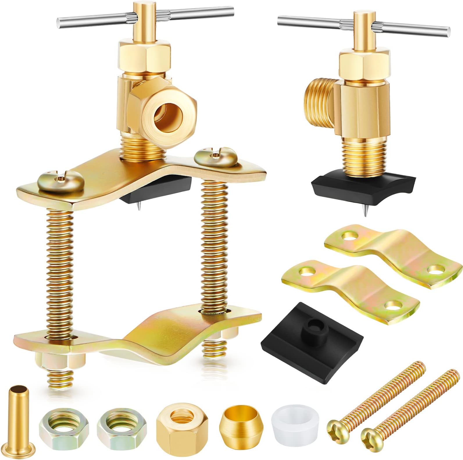 Amazon.com: 2 Pcs Brass Self Piercing Saddle Valve Copper Self Tapping ...