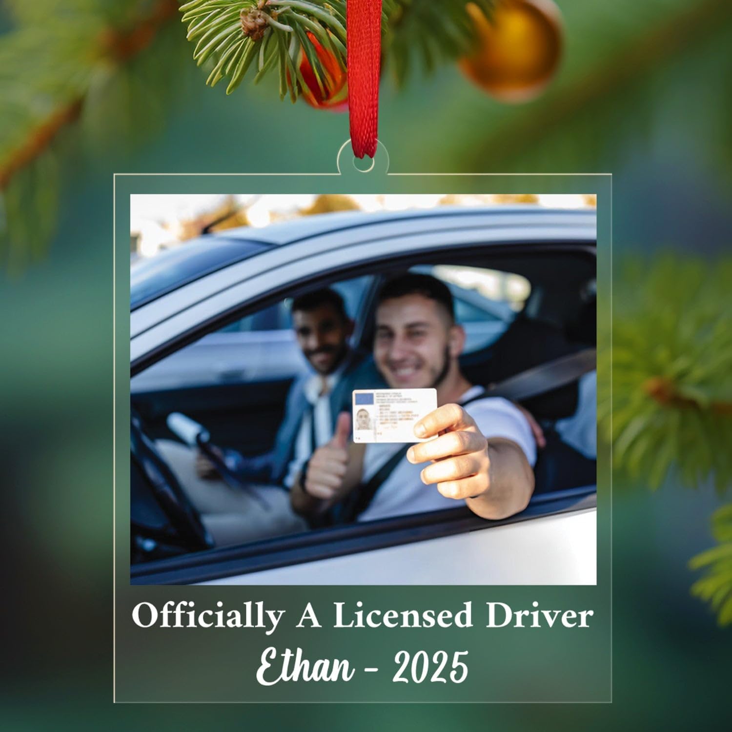 Amazon.com: Personalized New Driver Picture Frame Christmas Ornament ...
