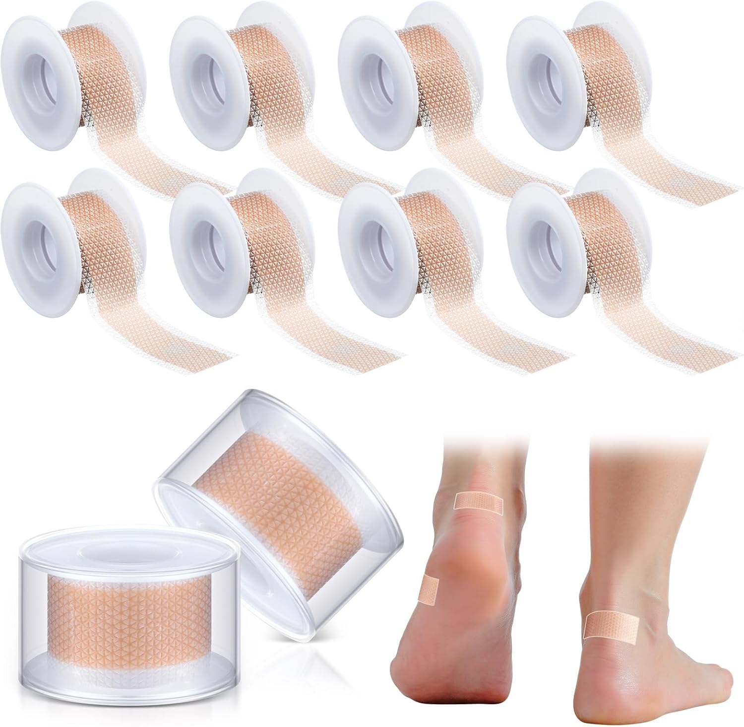 Amazon.com: Nuanchu 8 Rolls 26. 25ft Blister Bandages Tape Heel Sticker ...