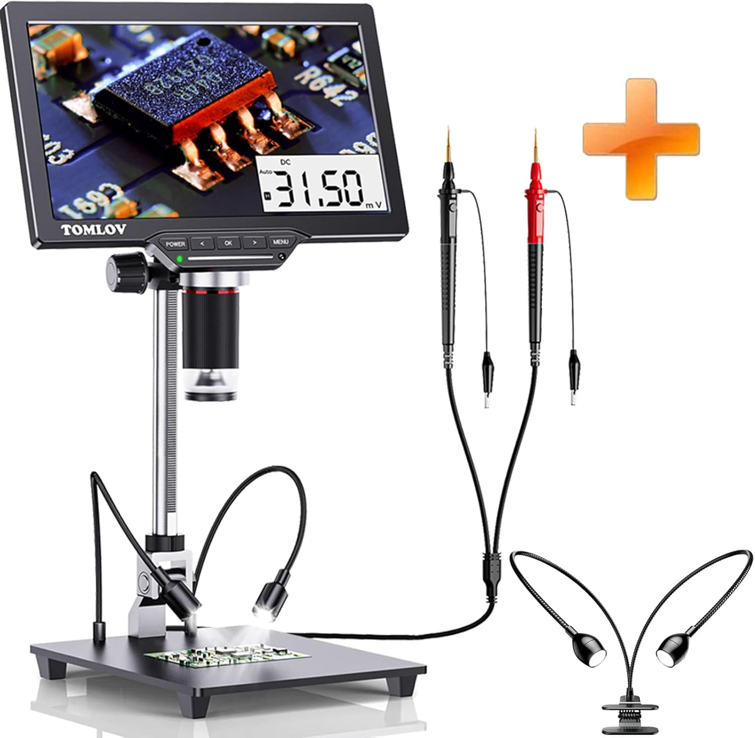 Amazon.com : TOMLOV DM201M Digital Microscope with Multimeter ...