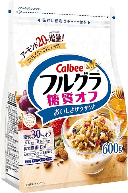 Amazon.co.jp: カルビー フルグラ 糖質オフ 600g×6袋 : 食品・飲料・お酒