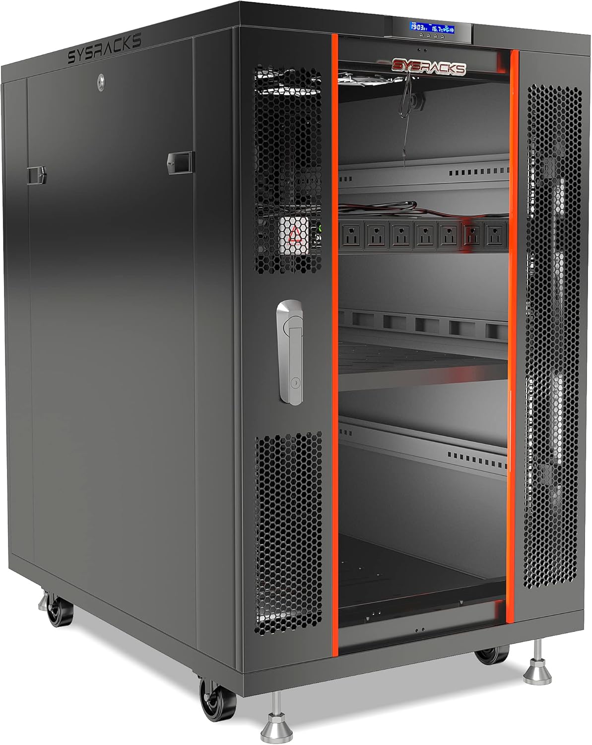 Amazon.com: Server Rack 22U Network Rack Server Cabinet on Wheels Locking Electronic Equipment ...