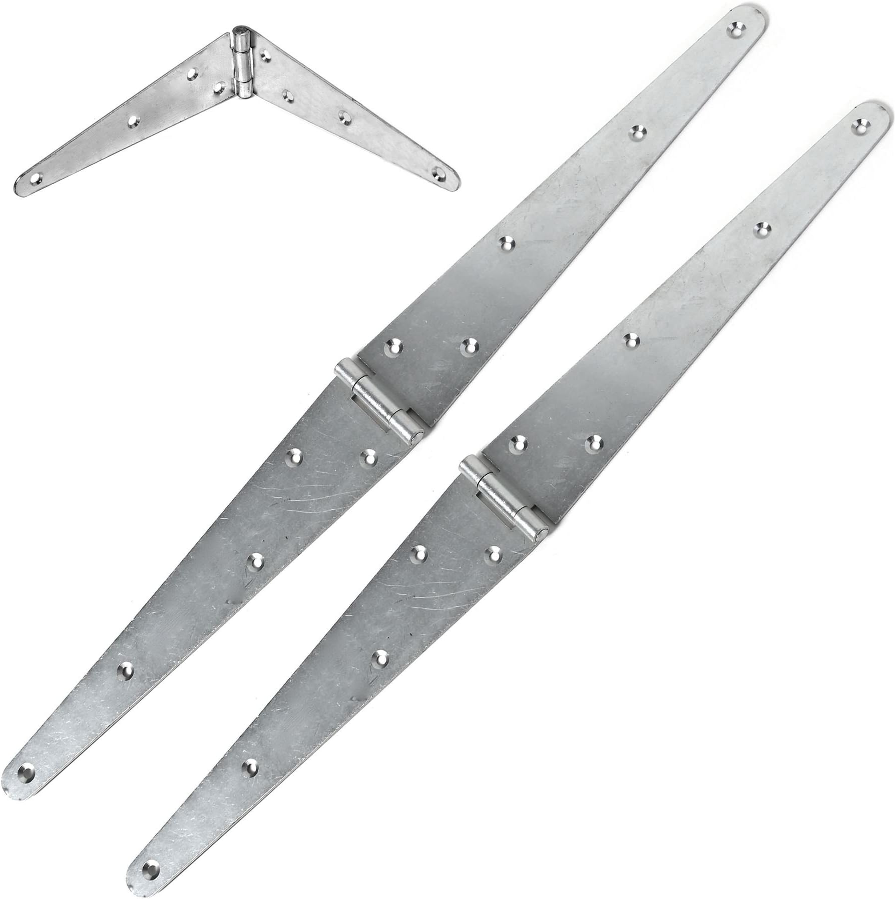 4X Galvanised Zinc Strap Hinges 300mm / 12" (2X Pairs) : Amazon.co.uk ...