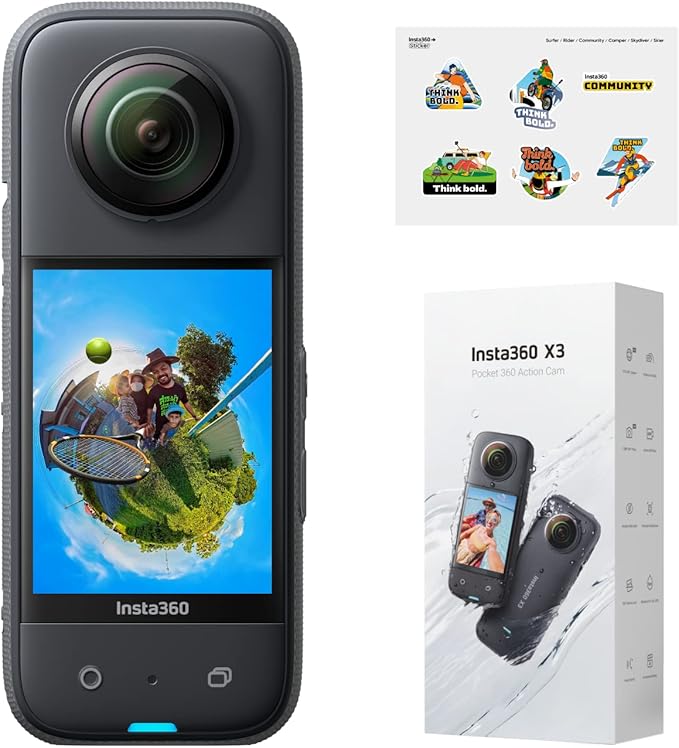 Amazon.com : Insta360 X3 with Official Sticker Set - Waterproof 360 ...