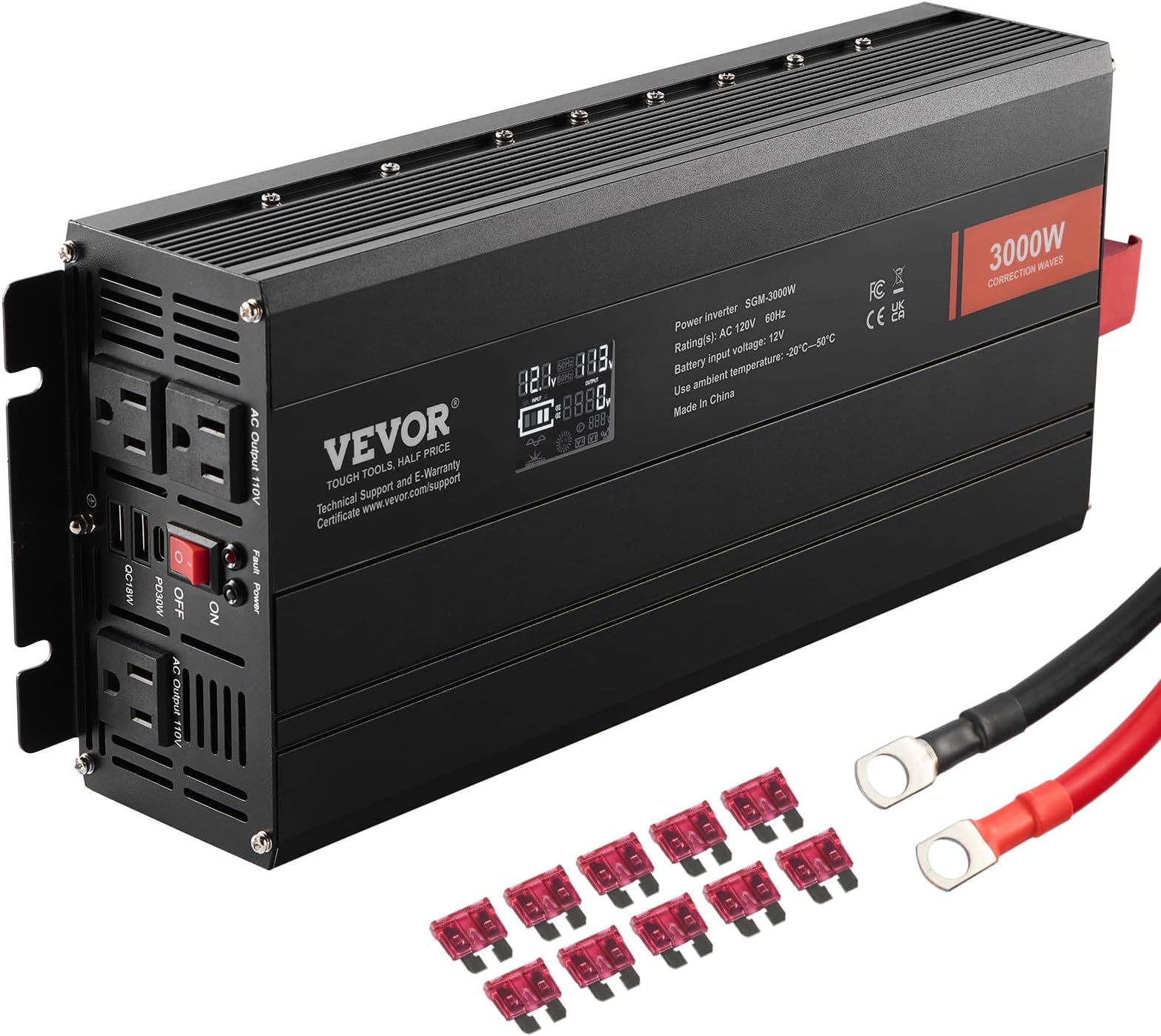 Amazon.com: VEVOR Modified Sine Wave Inverter, 3000Watt Power Inverter ...