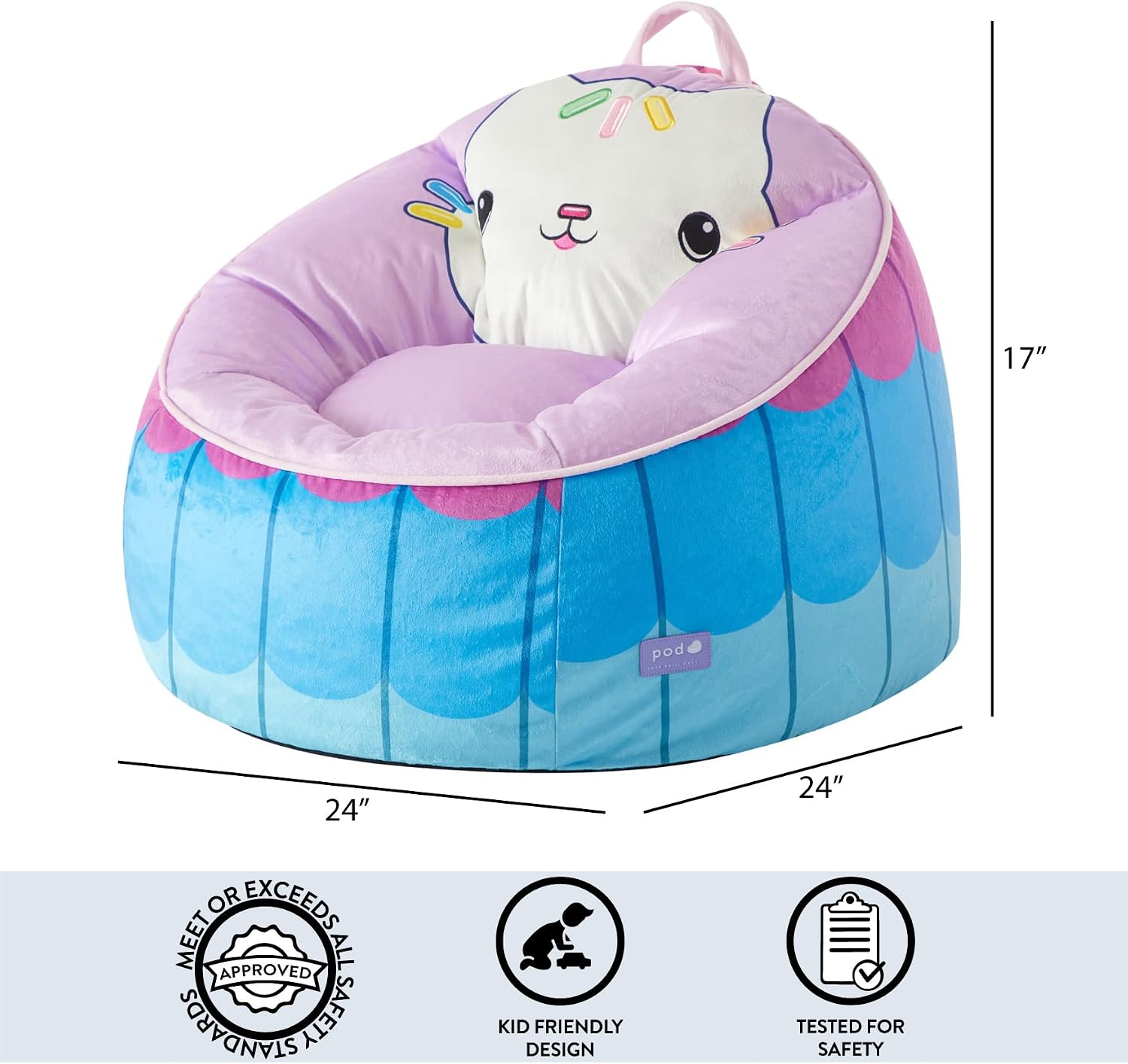 Idea Nuova Gabbys Dollhouse Hillside by pod – Puf de felpa para niños ...