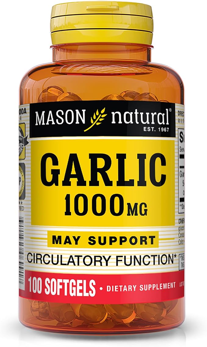 Amazon.com: MASON NATURAL Aceite de ajo 1000 mg 100 cápsulas blandas ...