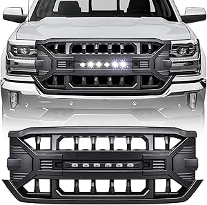 Amazon.com: EOMD Front Grille with Off-Road LED Lights Compatible with ...