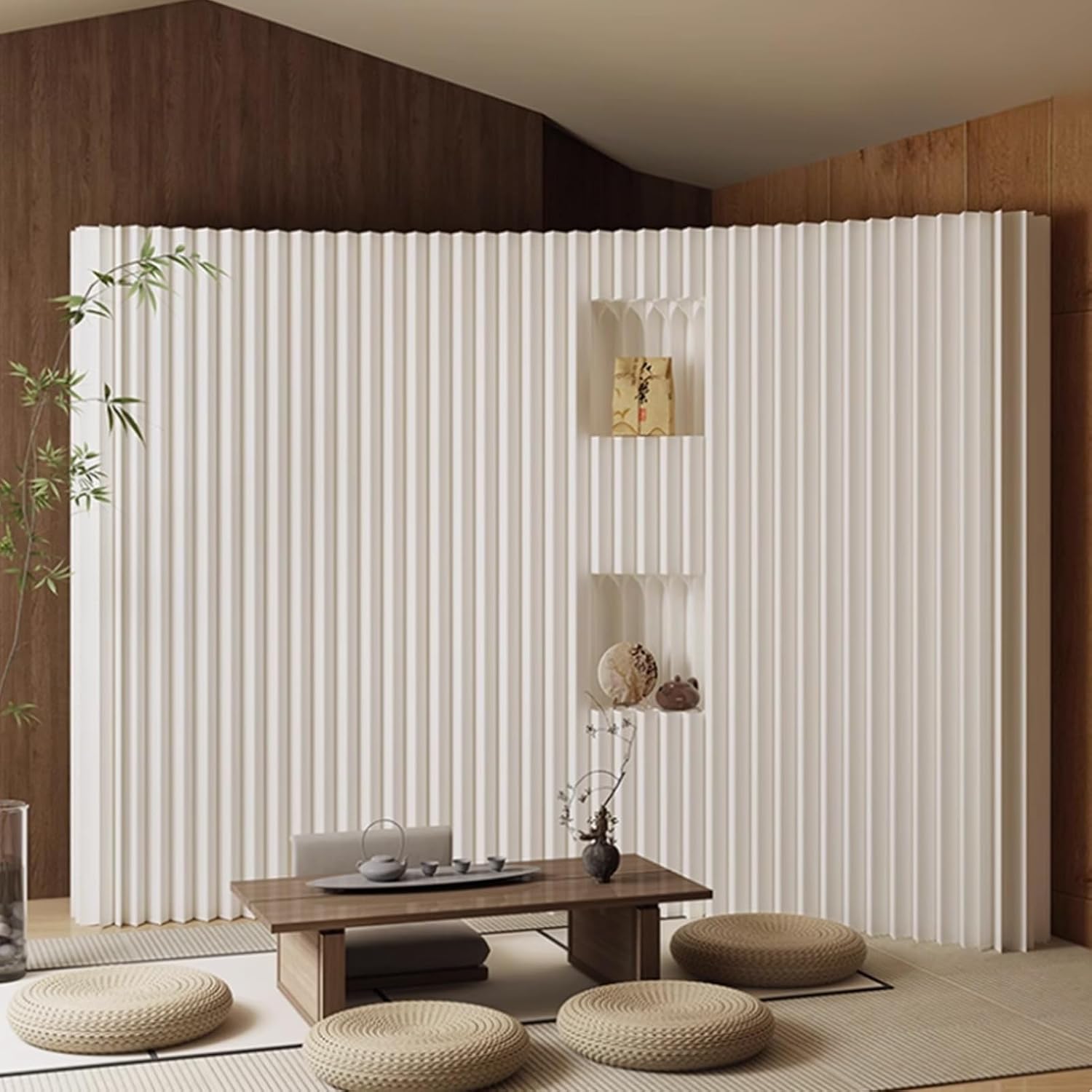 GUAWJRZDP Paper Room Divider, Paper Retractable Room Divider, Folding ...