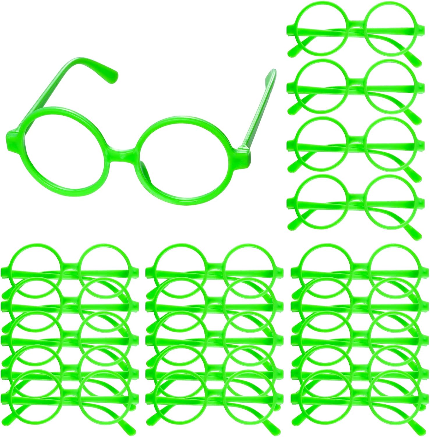 Amazon.com: obmwang 20 Pack Green Round Glasses Frame No Lenses Wizard ...