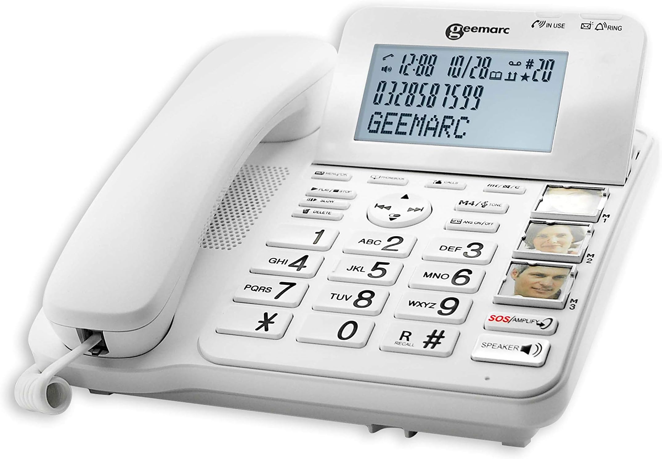 Geemarc CL595 - Amplified Corded Telephone with Answering Machine ...
