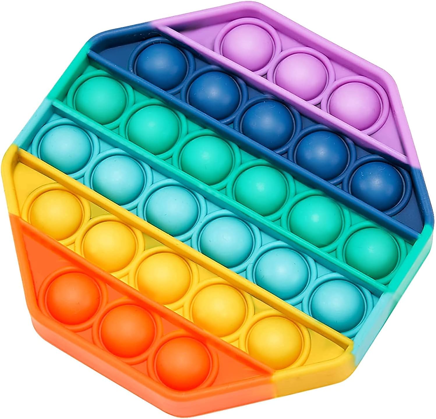 Amazon.com: Colorful Pop It Fidget Toys, Big Push Pop Its Bubble Fidget ...