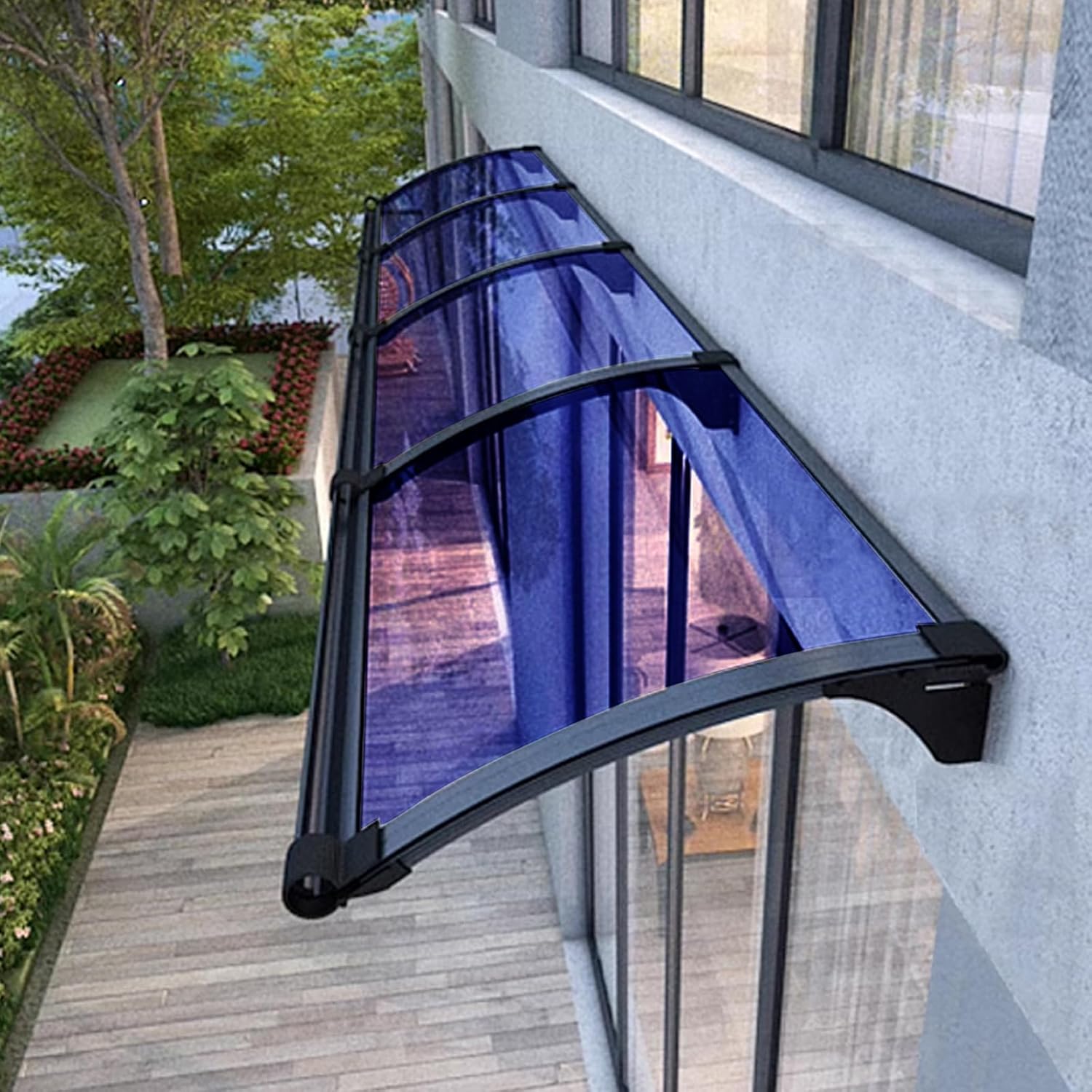 Polycarbonate Awning Canopy - UV Protection Shelter for Windows, Patios ...