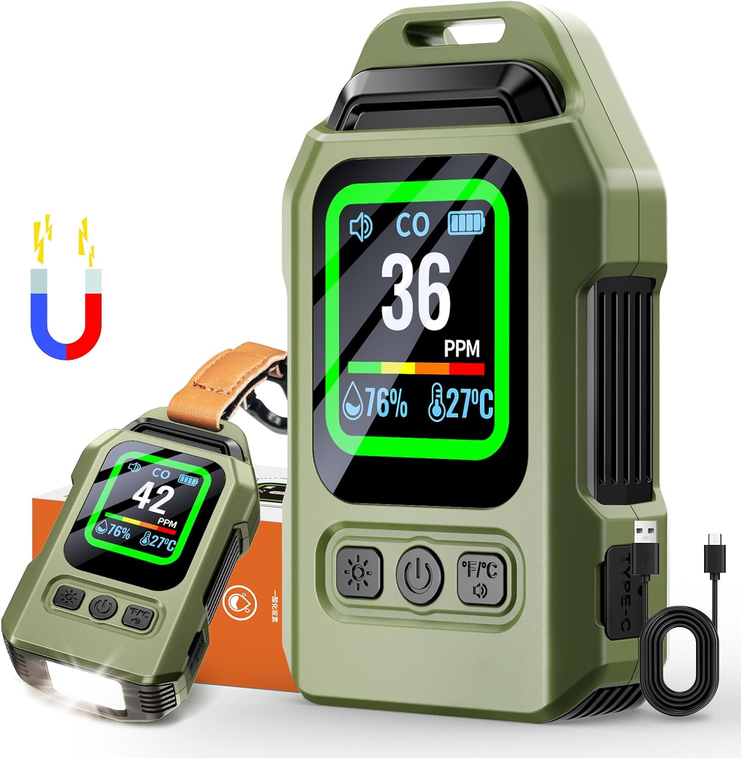 Amazon.co.jp: 【Amazon Exclusive Brand】Carbon Monoxide Checker with ...