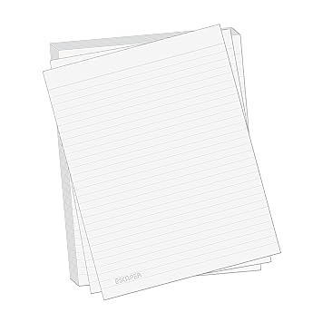 ESCAPER Write Your Way to Success with 200 Loose, A4 Ruled Sheets (One ...