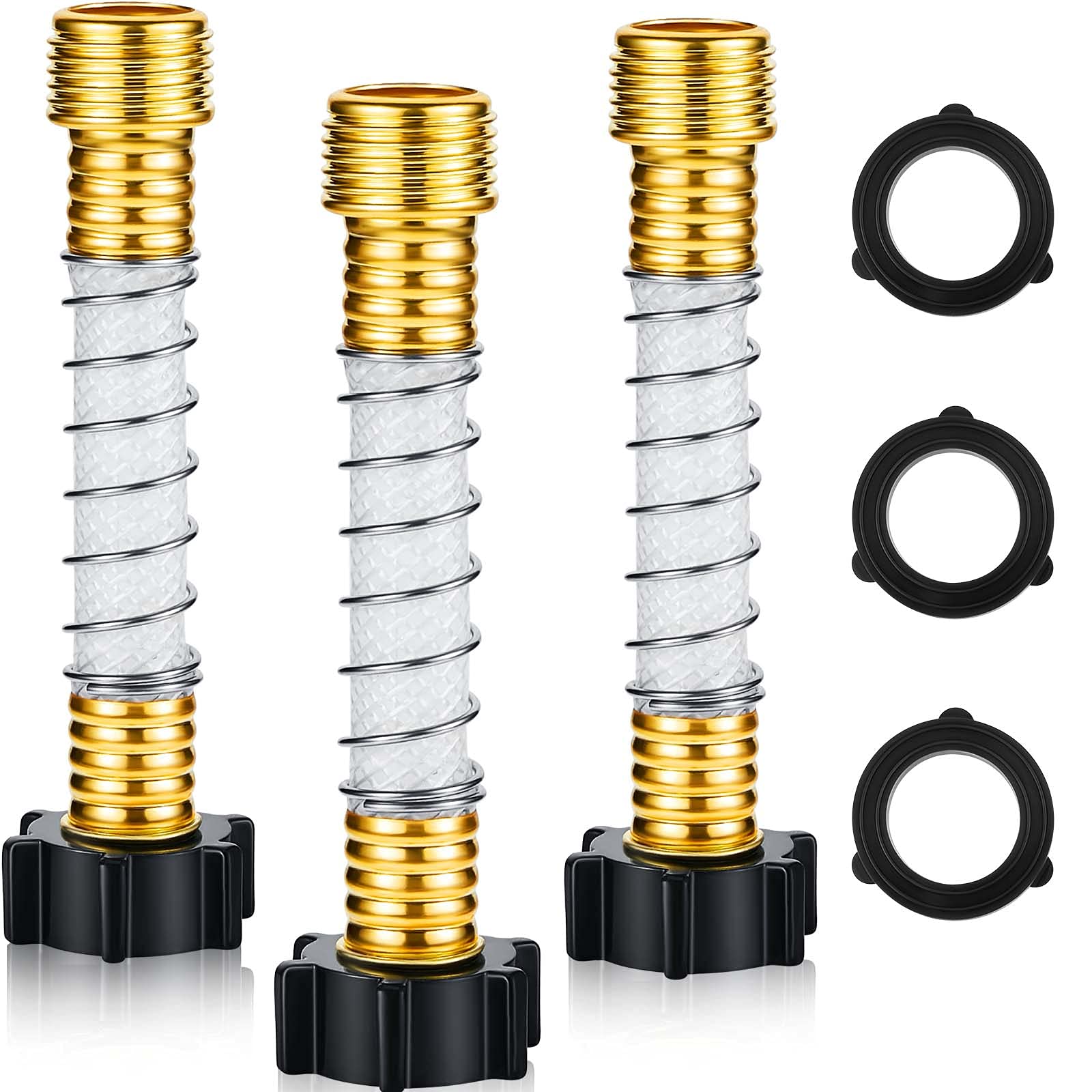 Amazon.com : 3 Pieces Flexible Hose Protector Hose Extension Adapter ...