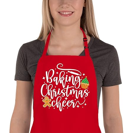 Amazon.com: Saukore Funny Christmas Baking Apron for Women Men ...