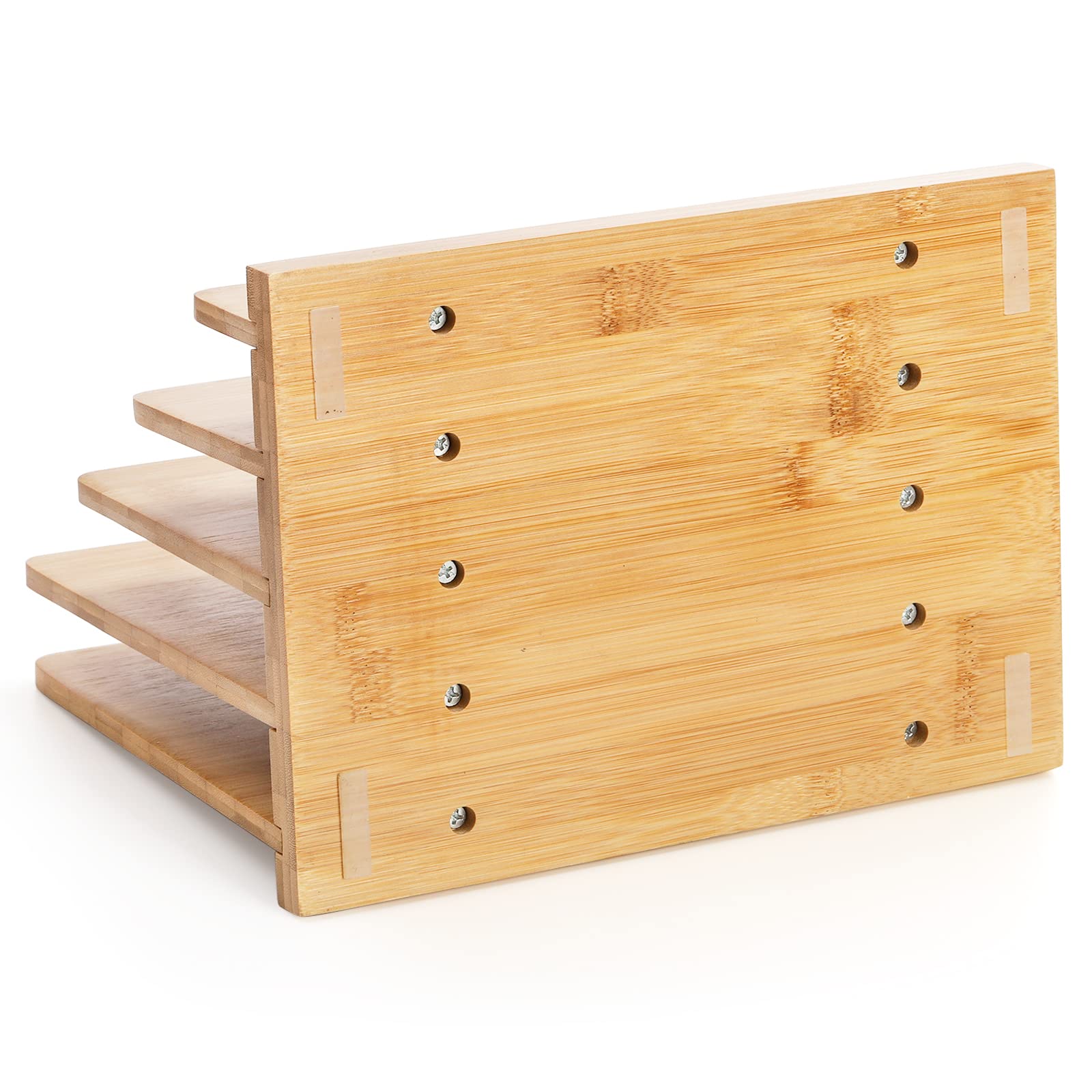 TOPZEA Mail Organizer Countertop, Bamboo Desk File Organizer Wood ...