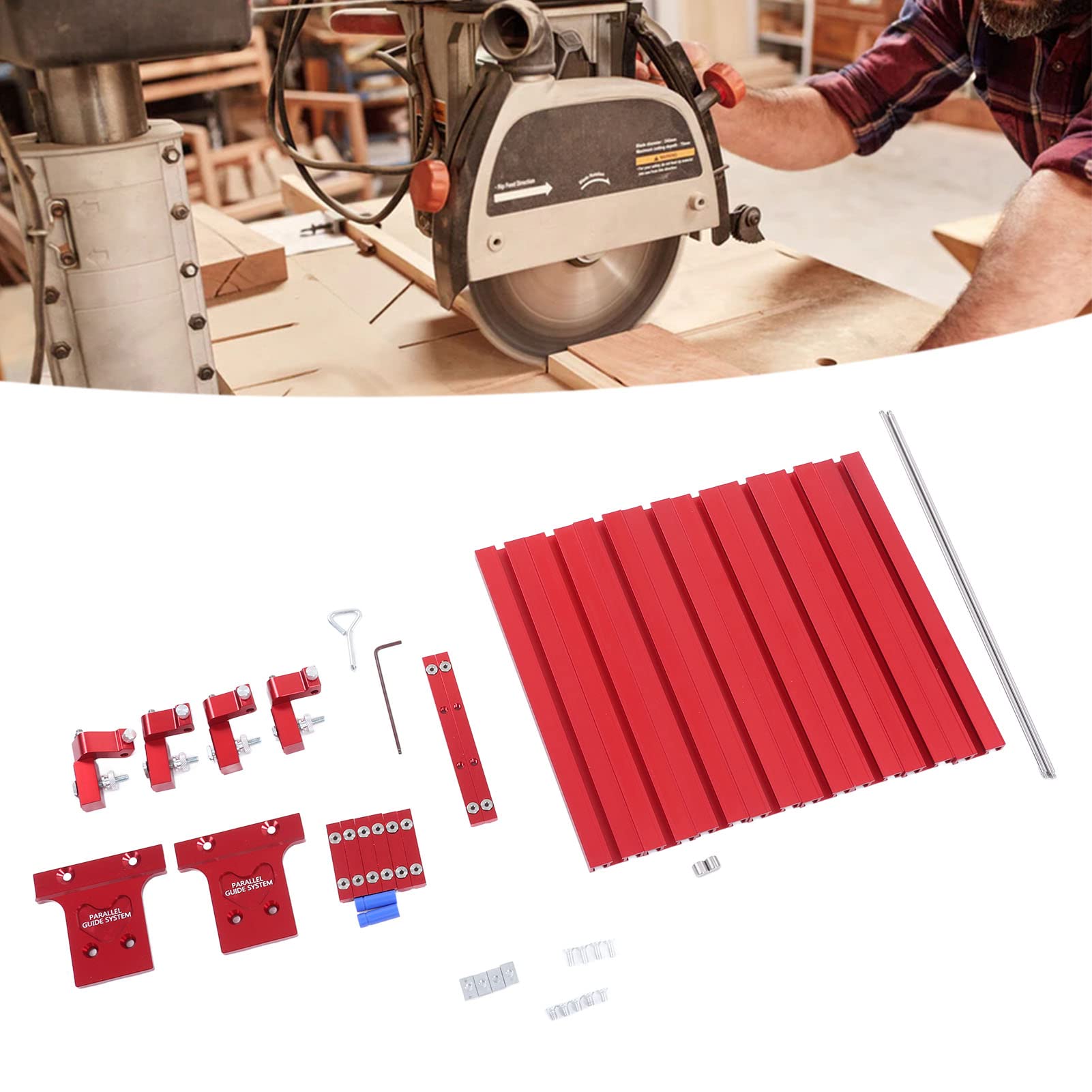 Aluminum Alloy Parallel Rail Guide System With Bar Clamps Electric ...
