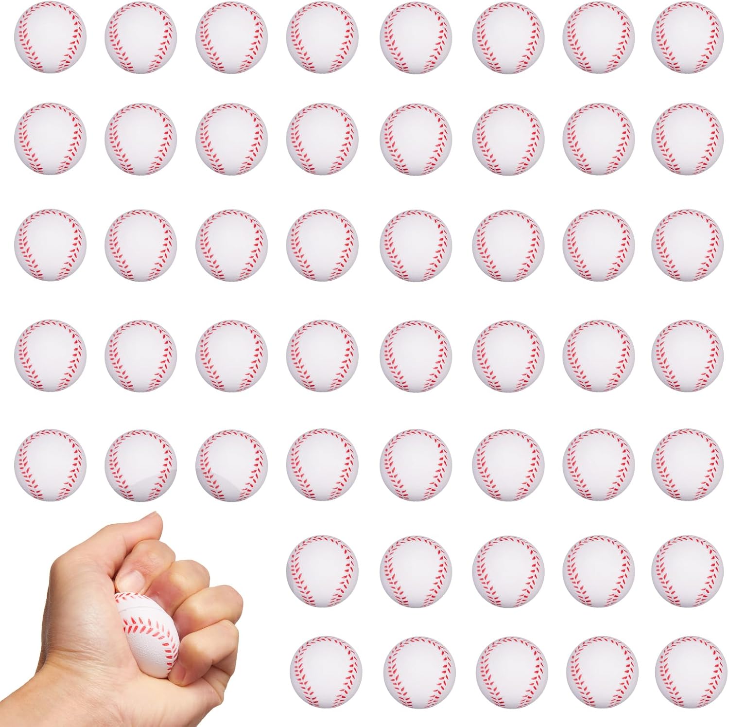 Amazon.com: WELLVO 36 Pack Baseball Party Favors, Mini Foam Baseballs ...