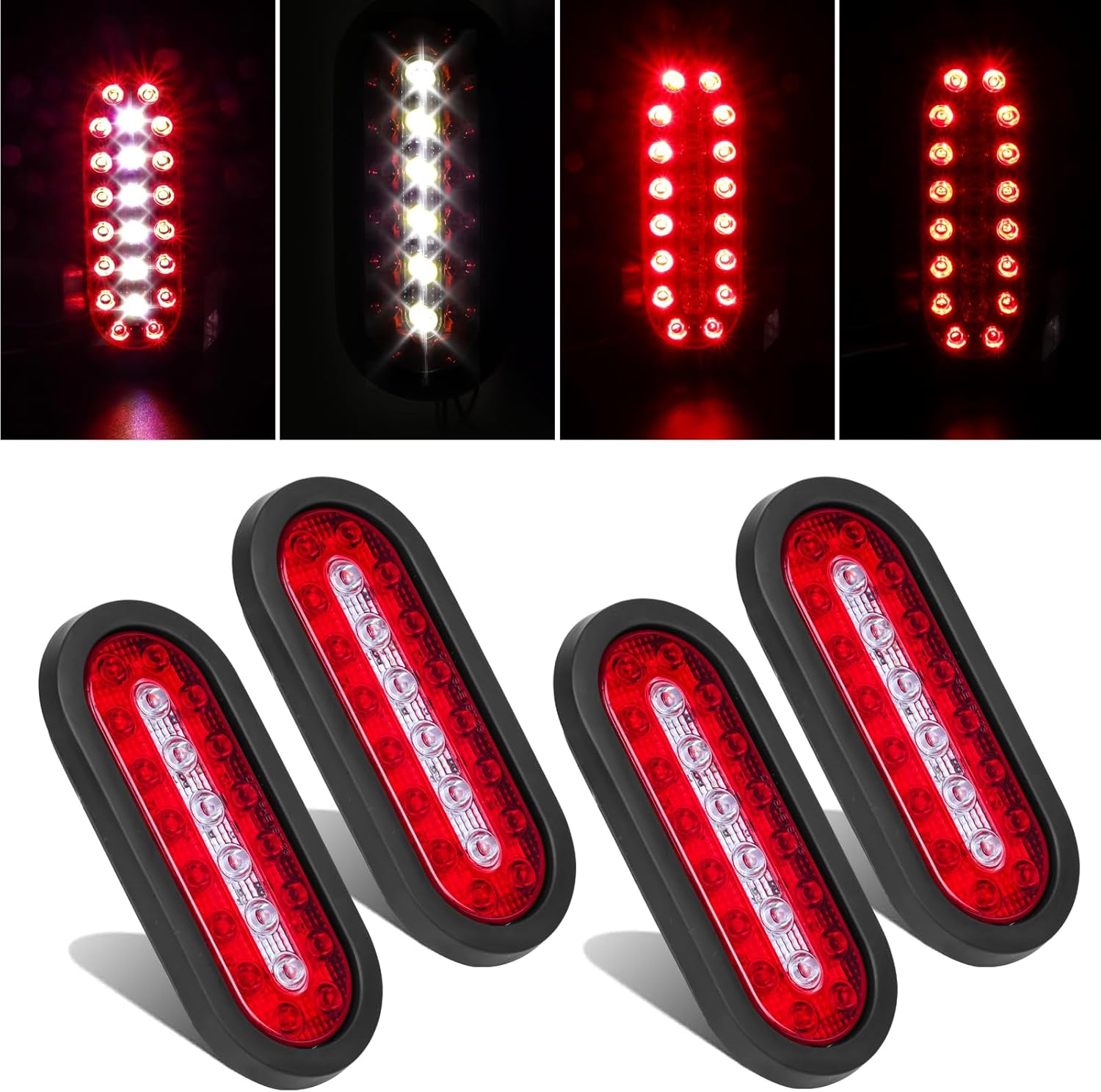 Amazon.com: LIMICAR 6" Oval Trailer Lights, 22 LED Trailer Lights, Stop ...