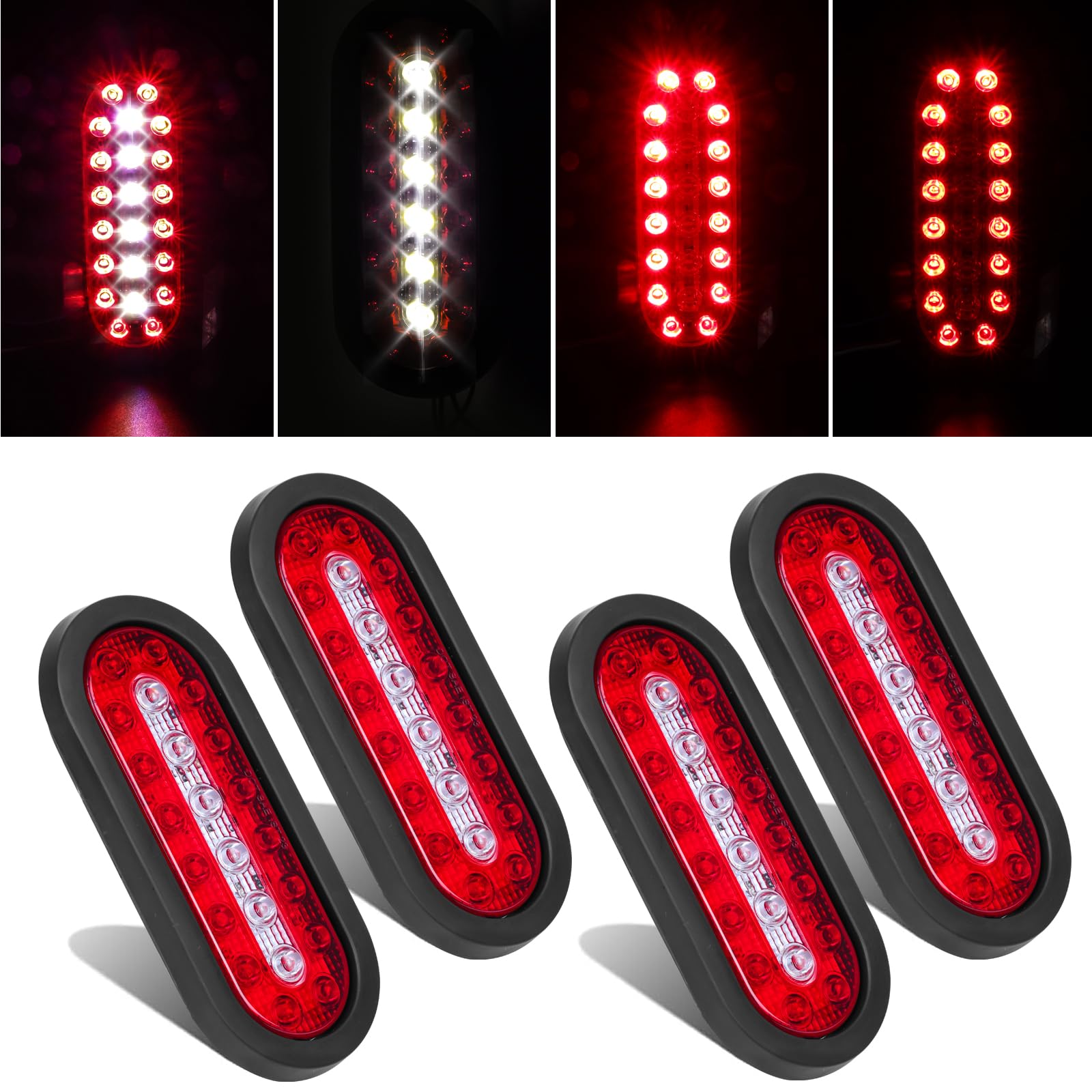 Amazon.com: LIMICAR 6" Oval Trailer Lights, 22 LED Trailer Lights, Stop ...